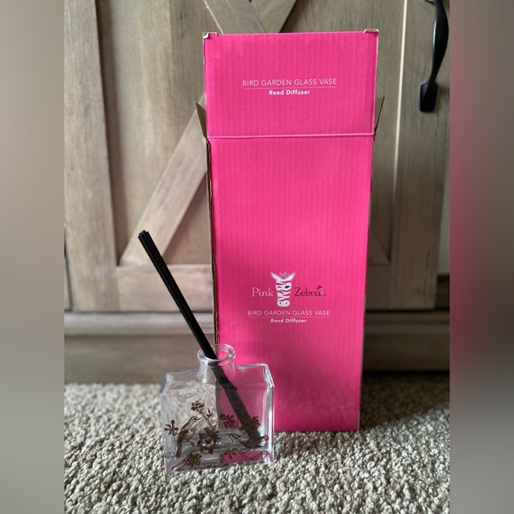 Pink Zebra | Other | Brand New Bird Garden Glass Vase Reed Diffuser ...